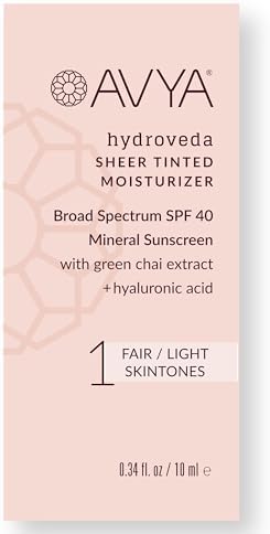Amazon.com: AVYA SPF 40 Sheer Tinted Moisturizer with Hyaluronic Acid ...