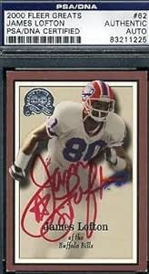 James Lofton Signed 2000 Fleer Greats Autograph Authentic - PSA/DNA ...