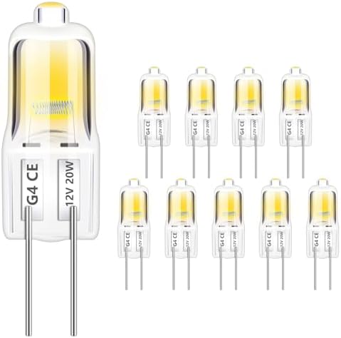 KOHEOPT 10W G4 Bulb,12V T3 Halogen Light Bulbs 2 Pin,G4 Light Bulbs ...