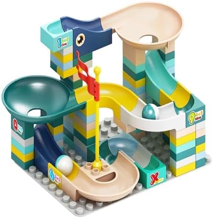 MANAKI ENTERPRISE 100PCS Assembly Block Marble Run Slide Track Building ...