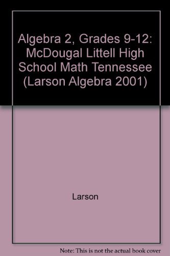 Amazon.com: Tennessee Edition (McDougal Littell Algebra 2 ...