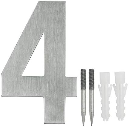 NUZAMAS Door Numbers Plaques 4, Stainless Steel Hotel House Address ...