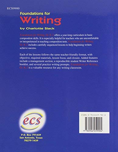 Foundations for Writing, Grades 2-5 (Activity Book for Language Art ...