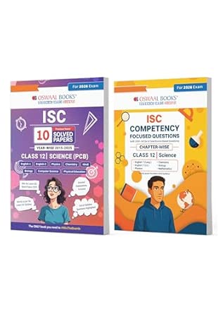 Oswaal ISC 10 Previous Years' Solved papers and Competency Focused ...