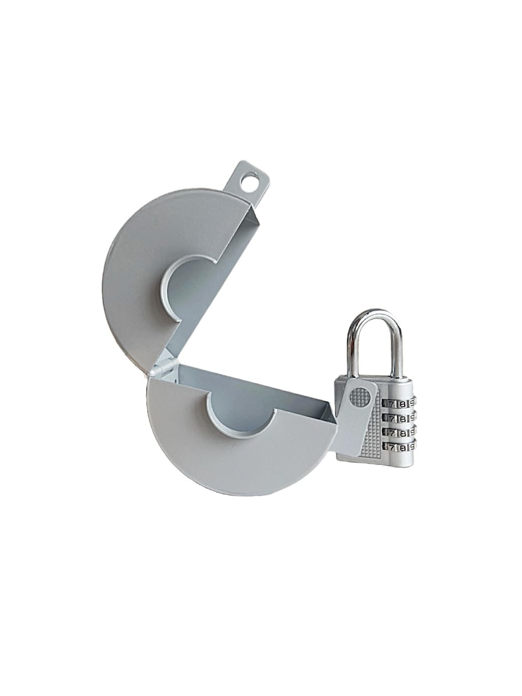 Amazon.com: Gascem Door Knob Lockout Device (Matt Silver, 1 Padlock ...
