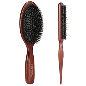 Amazon.com : BESTOOL Hair Brush, 100% Pure Boar Bristle Hair Brush for Women Men Children ...