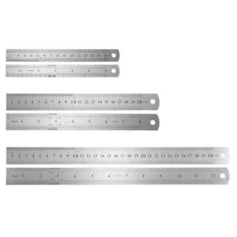 HARFINGTON 3pcs Stainless Steel Ruler 15/20/40cm (6/8/15 Inch) Metric ...