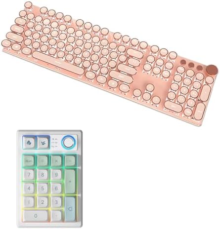 Amazon.com: TISHLED Typewriter Style Mechanical Gaming Keyboard with ...