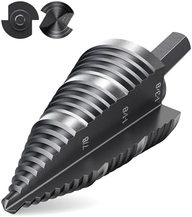 Knoweasy Titanium Step Drill Bit - 10 Step Sizes, High-Speed Steel 1/4 ...