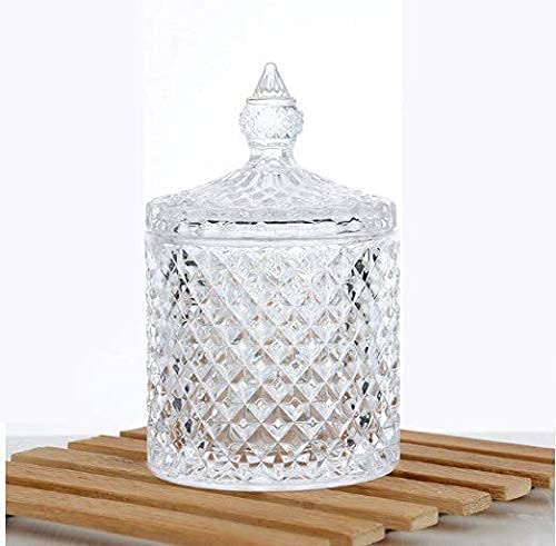 HOME CRAF Crystal Candy Jar Set Of 1 With Glass Lid Pickle Spice Food ...