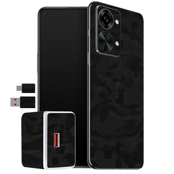 OnePlus Nord 2T 5G Mobile Skin Wrap Sticker (Combo, Black Camouflage ...