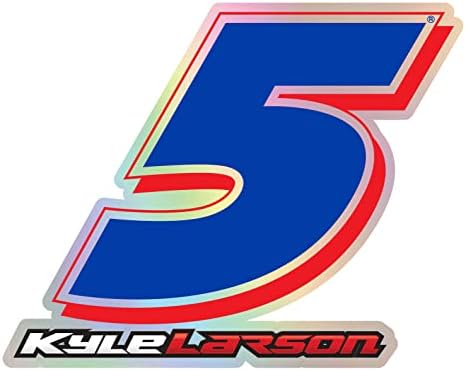 Amazon.com: #5 Kyle Larson 12-Inch Laser Cut Holographic Vinyl Decal ...