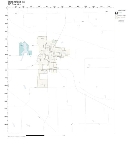 ZIP Code Wall Map of Bloomfield, IA ZIP Code Map Laminated: Amazon.com ...
