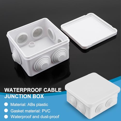 Pizsieat 4pcs Distribution Box Surface-Mounted IP65 Waterproof Junction ...