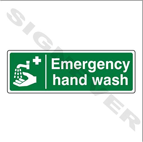 SIGN EVER Emergency Hand Wash Sign Boards For Hospital Clinic School ...