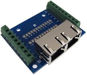 Dual RJ45 Ethernet Connector Breakout Board w/LED Screw terminals -Pack ...