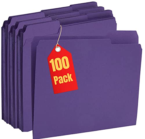 Snapklik.com : 1InTheOffice Purple File Folders Top-Tab File Folders