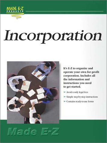 Incorporation Kit: Products, Made E-Z: 9781563826511: Amazon.com: Books