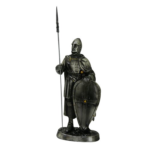 Buy Medieval Crusader Knight Statue Bronze Finishing Cold Cast Resin ...