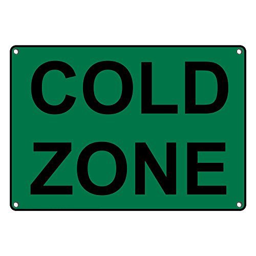 Amazon.com: Weatherproof Plastic Cold Zone Sign with English Text ...