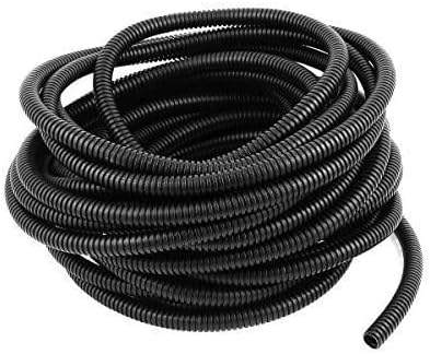 Uotyle Flexible Conduit 5M Corrugated Plastic Tube PP Pond Hose Black ...
