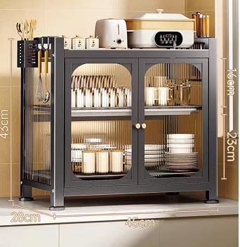 swabs® Kitchen Storage Rack Drain dishware Storage Rack with Door with ...