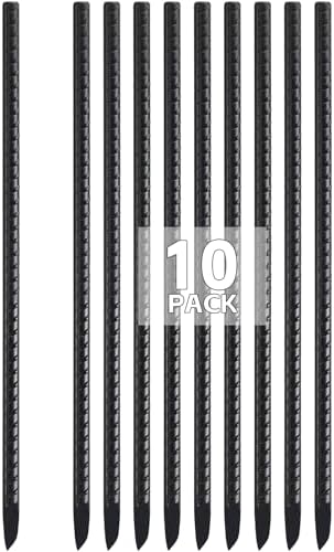 Garden Stakes Straight, 41 cm Metal Garden Stakes, Heavy Duty Ground ...
