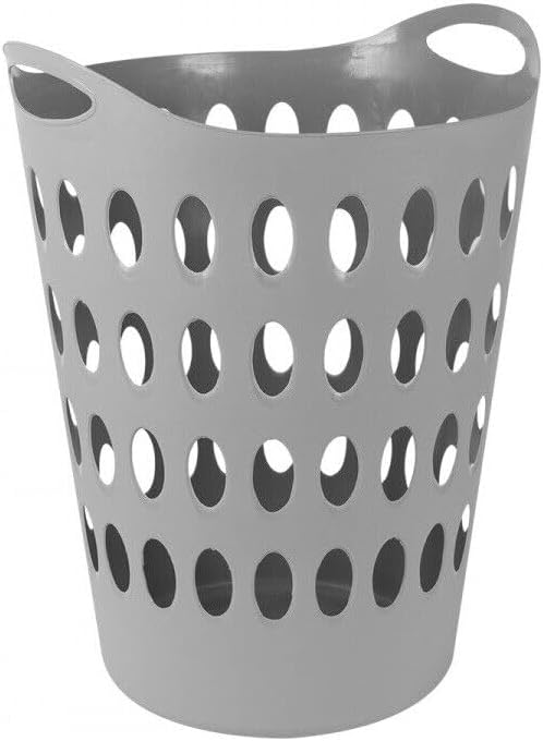 Flexible Plastic Laundry Washing Basket With Handles Bin Clothes ...