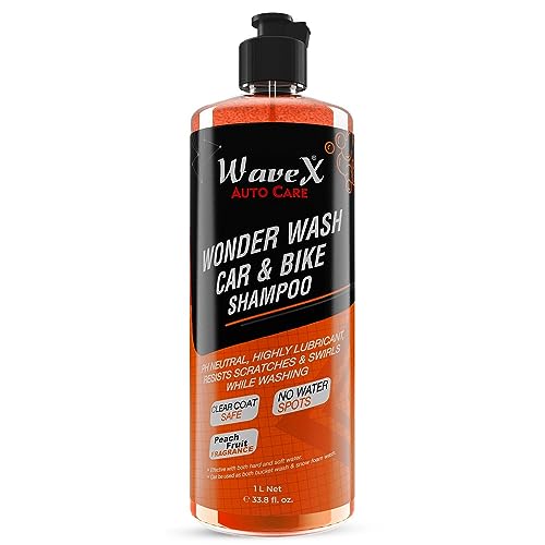 Wavex® Wonder Wash Car Shampoo (1L) pH Neutral Formula For Safe, Spot ...