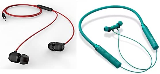 Headphone with TPE Anti-Tangle Material and Wireless Bluetooth Neckband ...