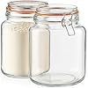 Amazon.com: kitchentoolz Half Gallon Glass Large Mason Jars with ...