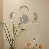 LXTaoler 5 Pcs Moon Phase Mirror Set, Acrylic Wooden Moon Mirror ...
