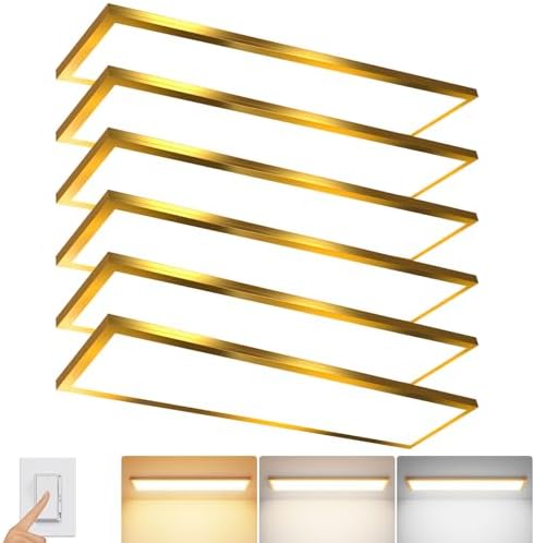 Amazon.com: AIKVSXER 2 Pack 1x4 LED Sky Panel Light Surface Mount 50W ...