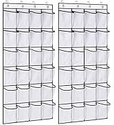 Amazon.com: KIMBORA Over The Door Shoe Organizer 12 Large Mesh Pockets ...