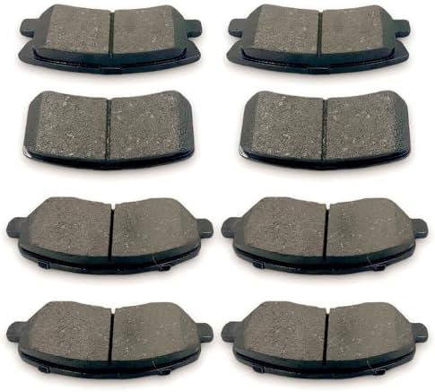Amazon.com: evkingauto Front Rear Brake Pads Set Compatible with ...