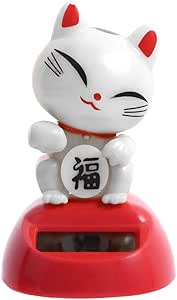 Amazon.com: Solar Powered Dancing Lucky Cat, Good Luck Cat Waving Arm ...