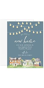 Amazon.com : Hello Love Goods Front Door Moving Announcement Cards, New ...