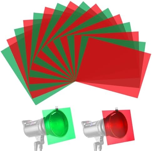 Christmas Gel Light Filter 16 Pieces Transparent Color Film Plastic ...