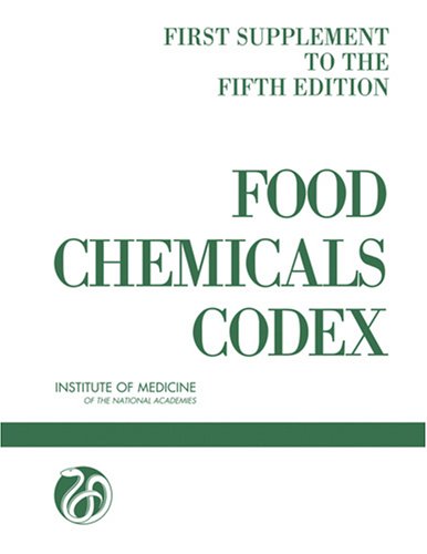 Food Chemicals Codex: Supplement to the Fifth Edition: Committee on ...