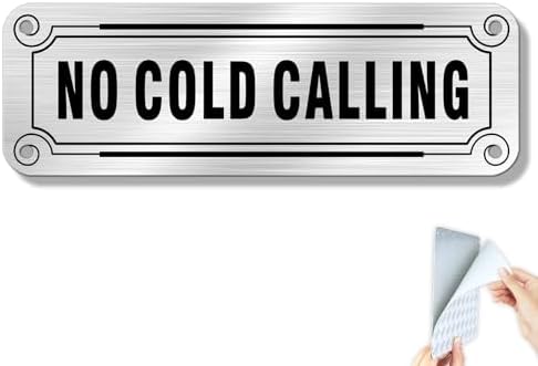 No Junk Mail Metal Sign Self Adhesive No Cold Callers Sign 15x15cm STOP ...
