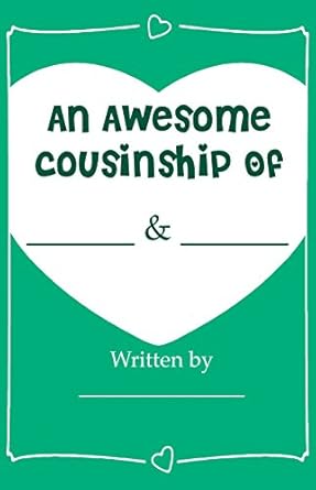 An Awesome Cousinship - Fill In Journal Book Gift For Your Cousins ...