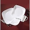 Amazon.com | Corelle Square 16-Piece Dinnerware Set, Pure White ...