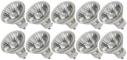Amazon.com: (10)-Pack GU10 Halogen Bulb 120V 20W Light Bulb 120 Volt 20 ...
