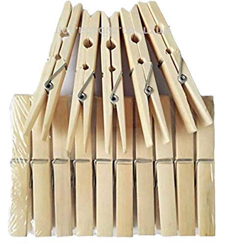 Jmark Natural Bamboo Heavy Duty Cloth Drying Clips 17x15x2cm Wooden ...