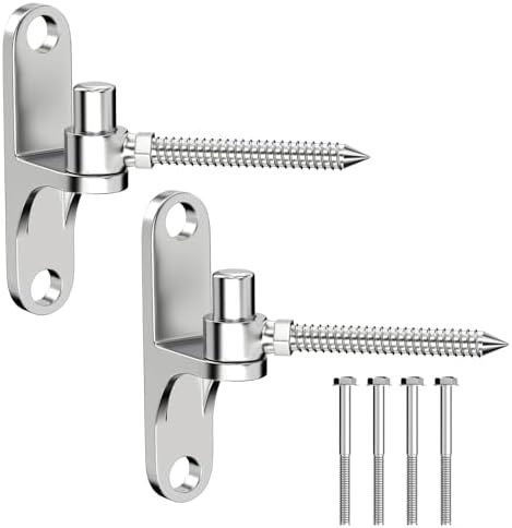 Amazon.com: 2 Pack 304 Stainless Steel Gate Hinges, One Piece Non ...