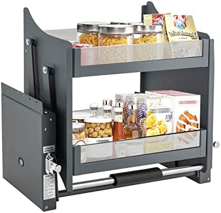 Amazon.com: HASANEN 2-Tier Pull-Down Shelf, 24 Inch Heavy Duty Pull-Out ...