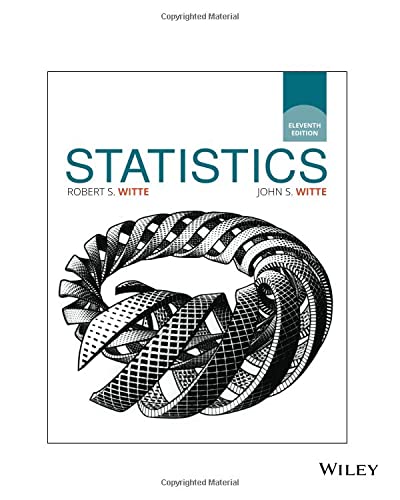 Amazon.com: Statistics, 11th Edition: 9781119386056: Witte, Robert S ...