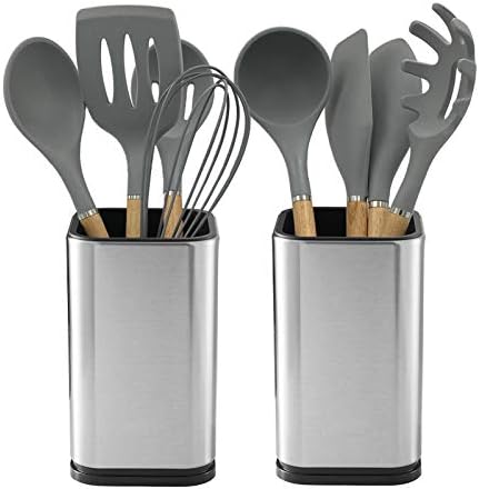 Amazon.com: Stainless Steel Kitchen Utensil Holder, Kitchen Caddy ...