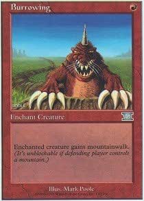 Amazon.com: Magic The Gathering - Burrowing - Sixth Edition : Toys & Games