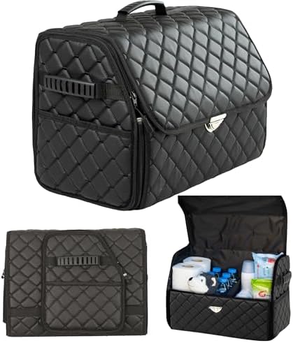 Amazon.com: the mask el turko Leather Trunk Organizer with Lid for Suv ...